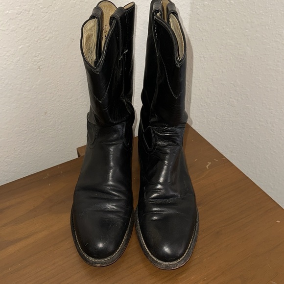 Justin Boots | Shoes | Vintage Justin Ropers Black 7b | Poshmark
